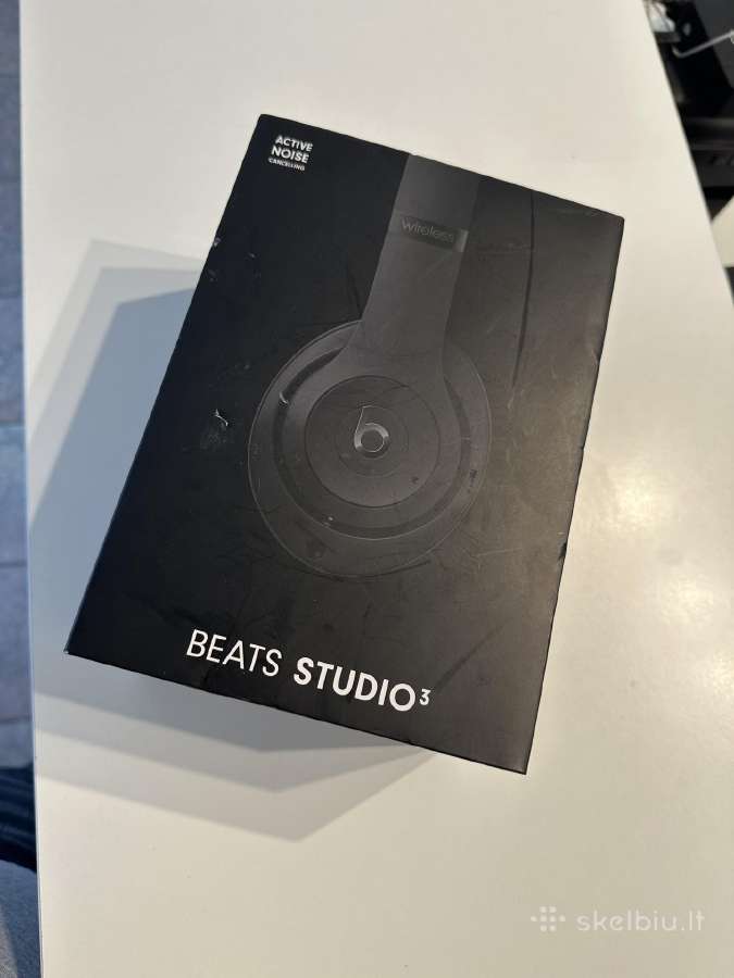 Ausinės Beats Studio 3 ant ausų, belaidės, juodos - Skelbiu.lt