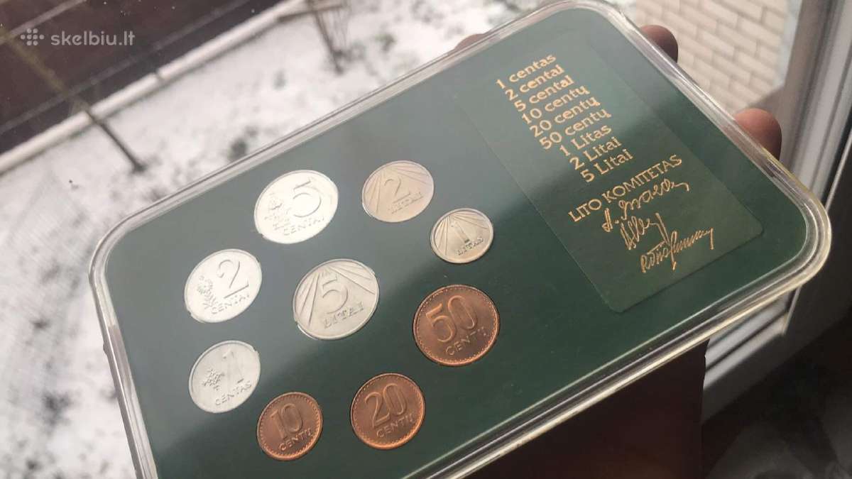 1991m monetu Lietuvos banko rinkinys. - Skelbiu.lt