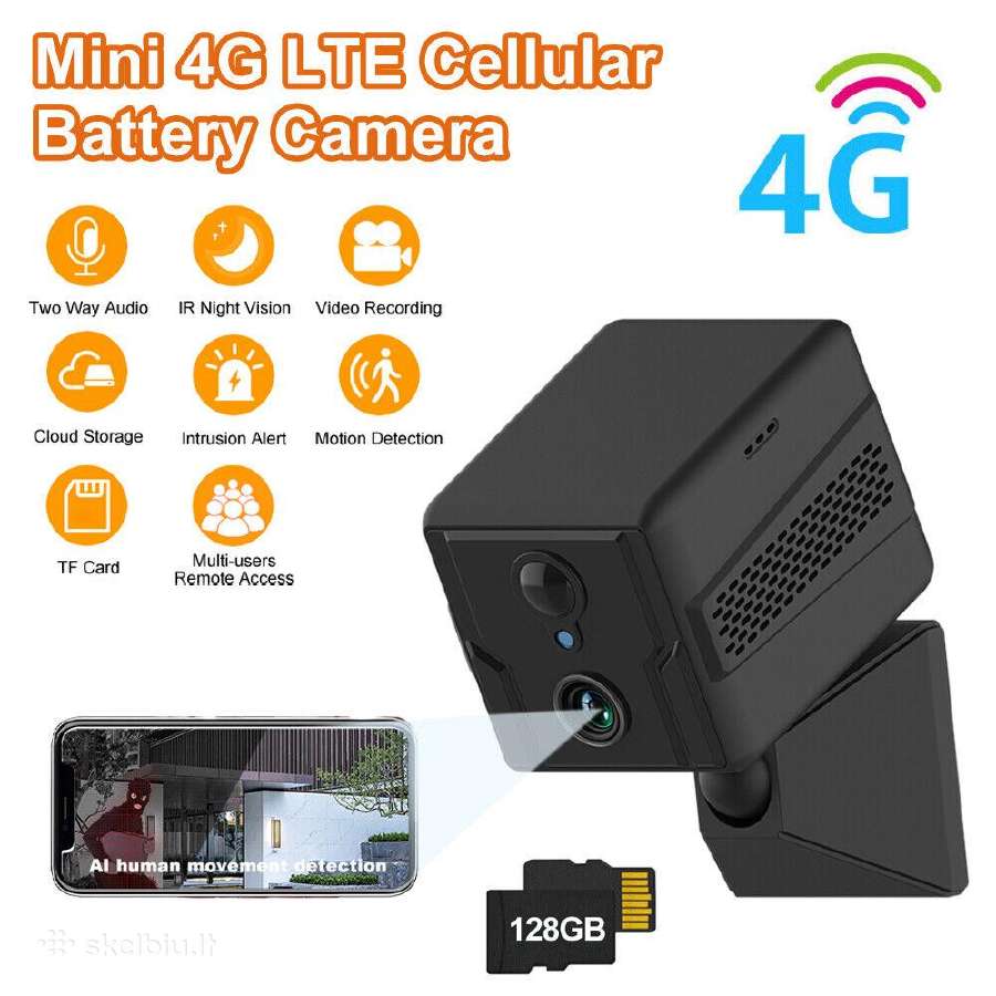 Mini stebėjimo kamera su 4G ir Sim kortele - Skelbiu.lt