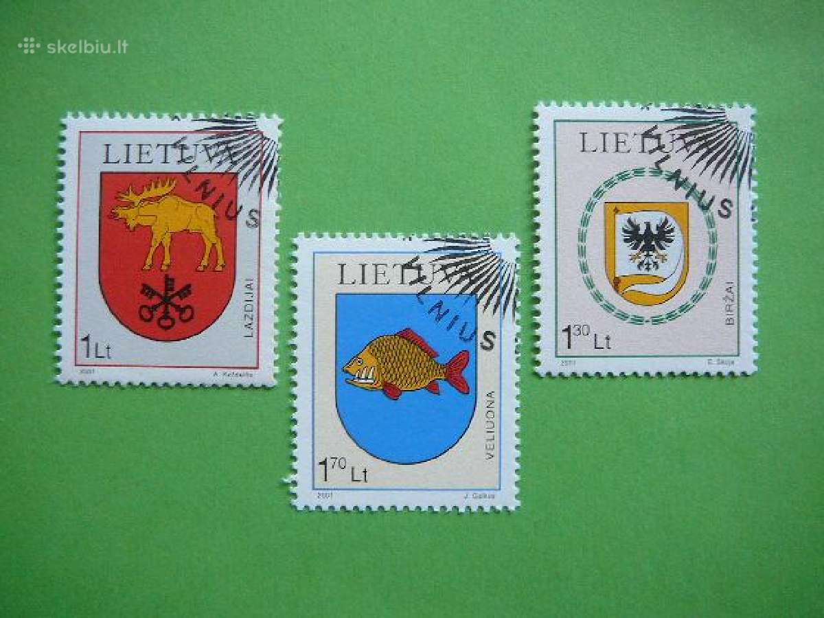 Lietuva 2001 Miestu herbai antsp. lit774/6a - Skelbiu.lt