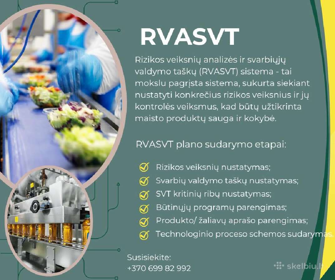Rvasvt rengimas pradedantiems maisto tvarkymą - Skelbiu.lt