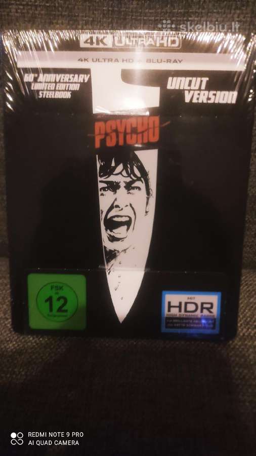 Psycho 60th limited edition steelbook 4k + Blu-ray - Skelbiu.lt