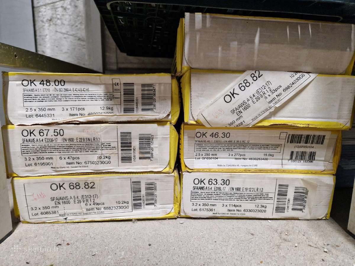Esab Ok48.00 ir Ok46.30 elektrodai - Skelbiu.lt
