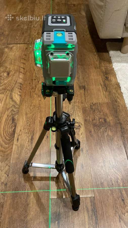 Deko lazerinis nivelyras 3D 12 spindulių - Skelbiu.lt