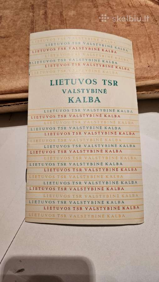 Lietuvos Tsr valstybinė kalba - Skelbiu.lt