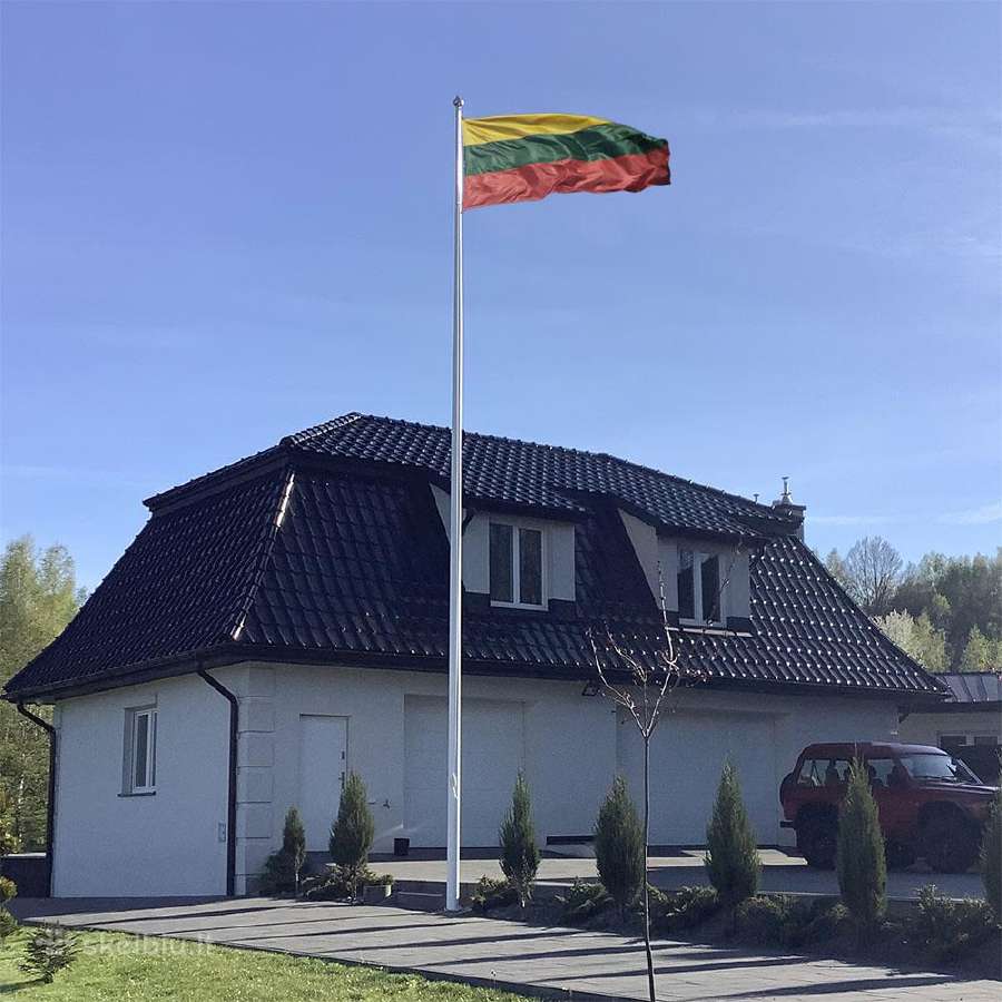 Vėliavos stiebas stiklo pluošto baltas 6m Tik 280e - Skelbiu.lt