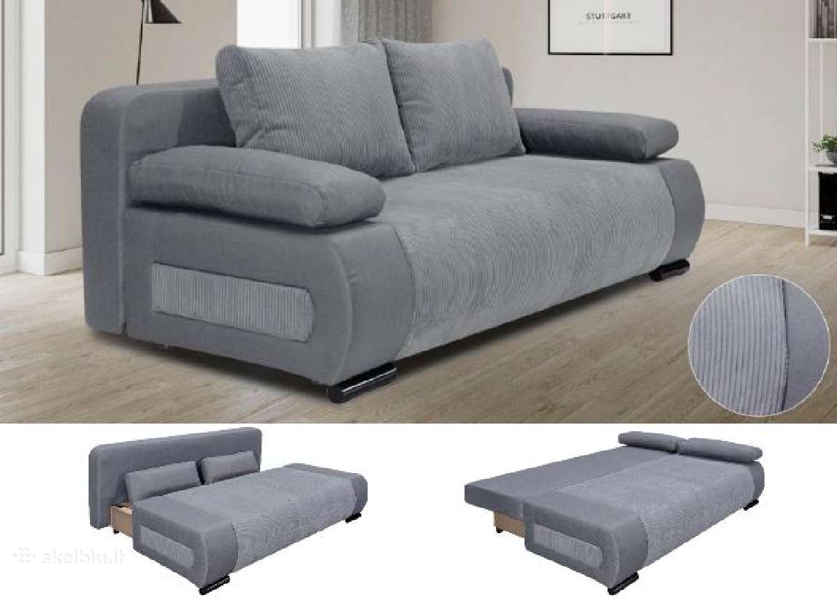 Minkšta sofa-lova "Moritz" su patalynės dėže - Skelbiu.lt