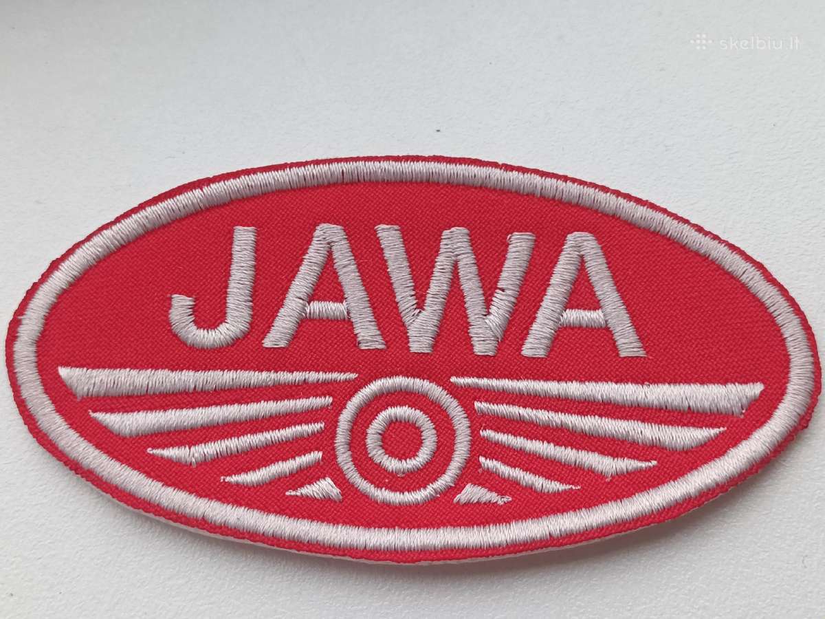 Jawa logo emblema 5x10cm antsiuvas - Skelbiu.lt