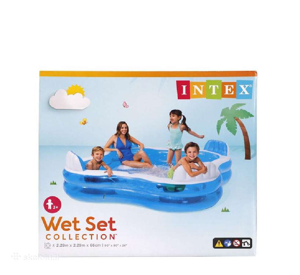 Intex Wet Set 90" X 90" X 26" Inflatable Pool - Skelbiu.lt