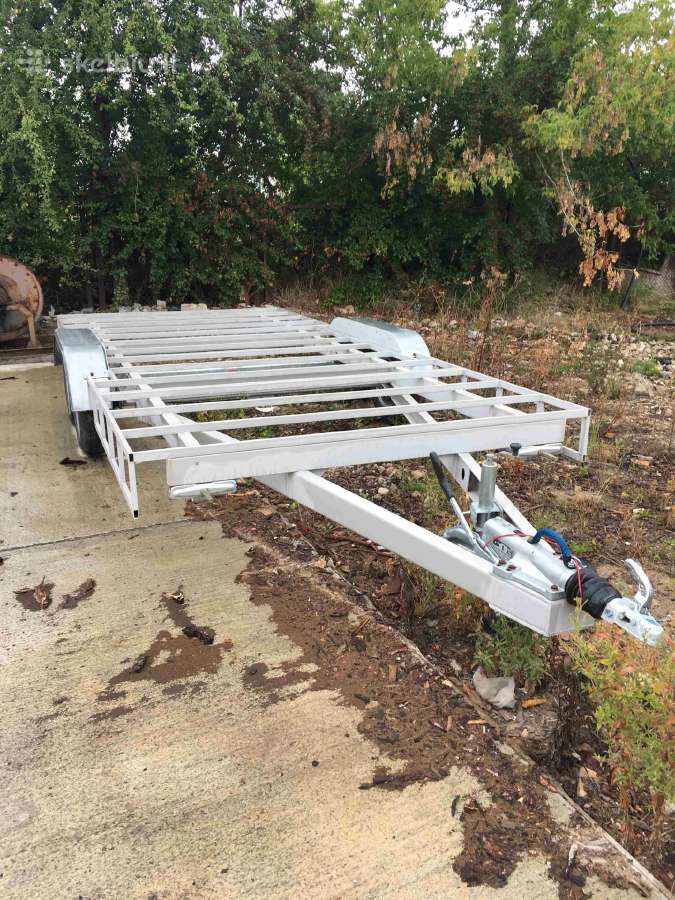 Parduodama didelė dviašė priekaba-platforma - Skelbiu.lt