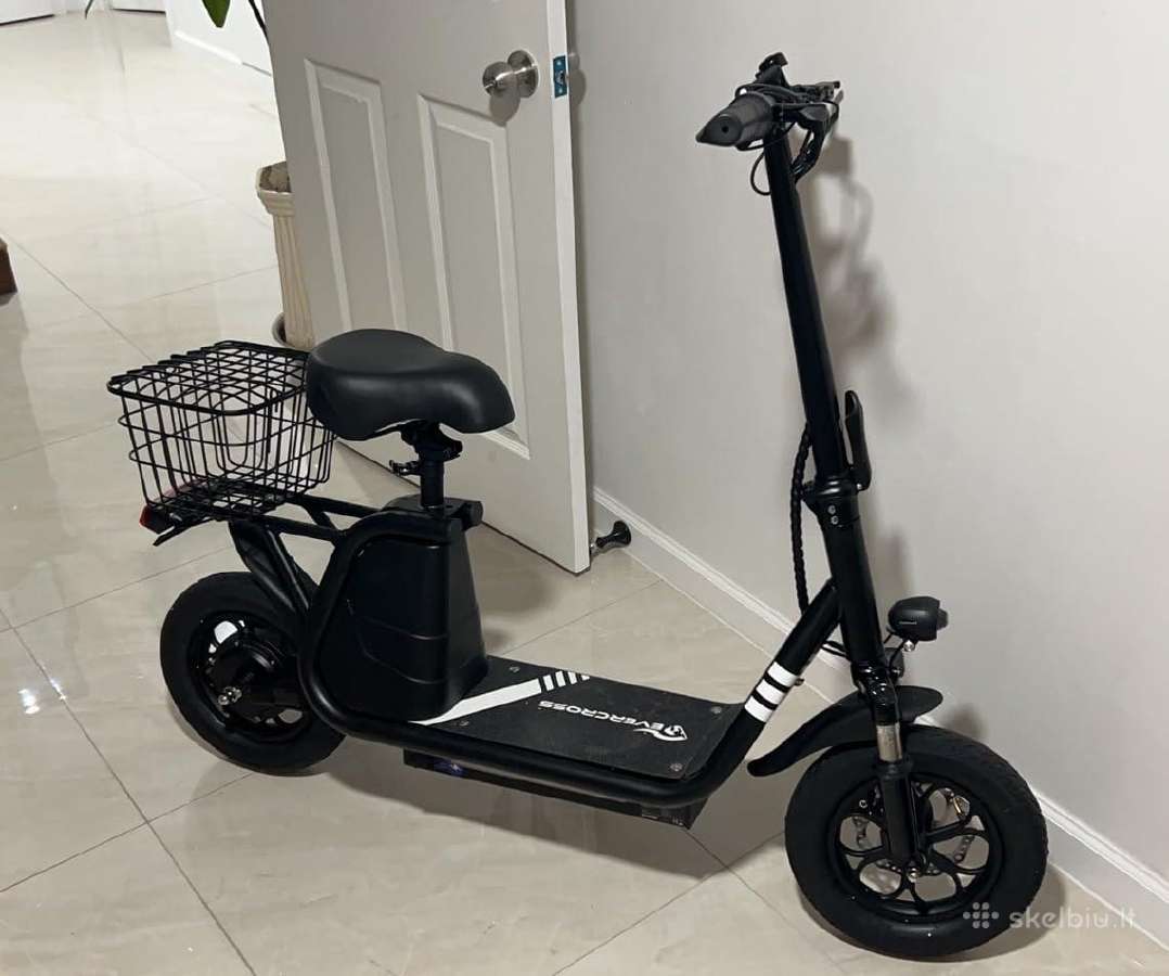 Elektrinis paspirtukas su sėdyne riedis dviratis - Skelbiu.lt