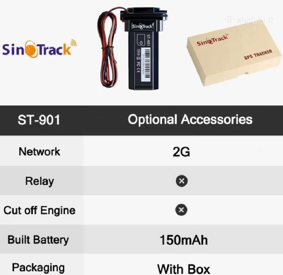 GPS trackeris (Sinotrack St-901) - Skelbiu.lt