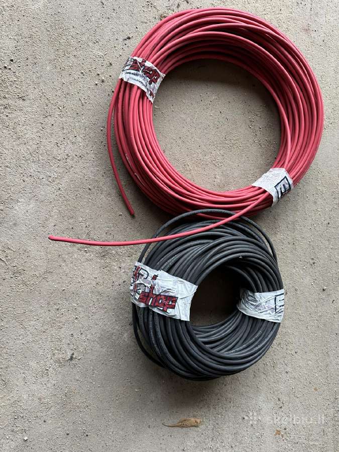 Saulės moduliu laidai 4mm, 95metrai+ gofra 30metru - Skelbiu.lt