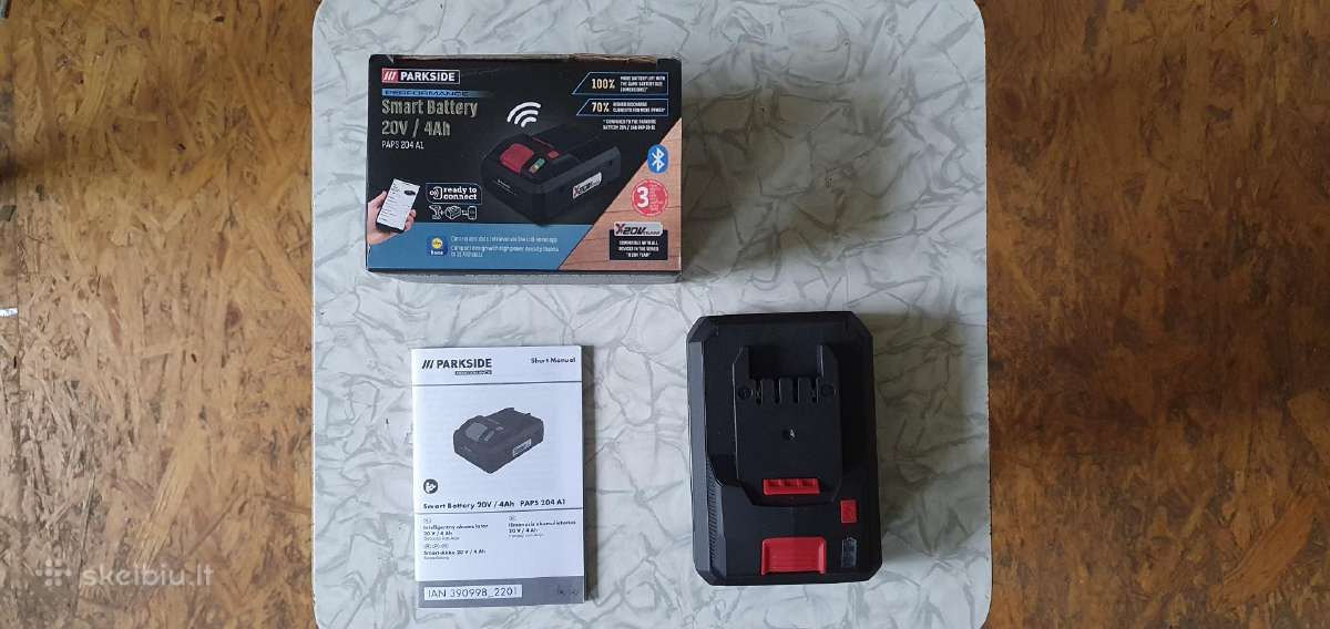 Parkside performance smart baterija 20v 4ah - Skelbiu.lt