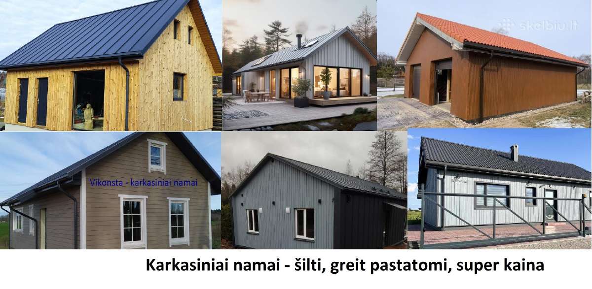 Karkasiniai namai. Statyba ir renovacija. - Skelbiu.lt