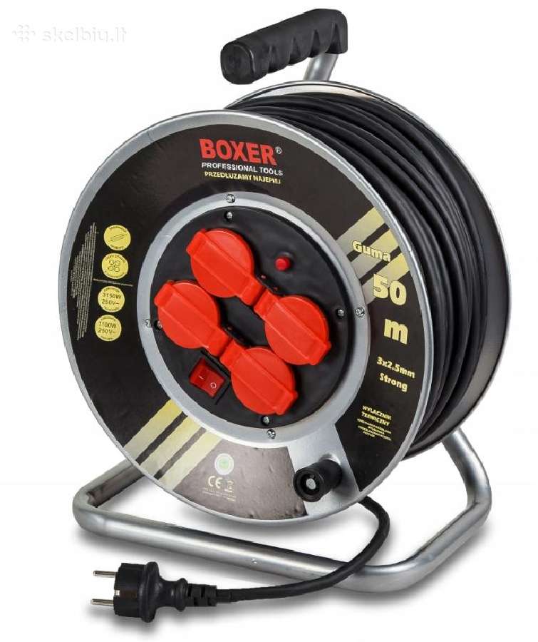 Prailgintuvas 50m 3x2.5 laidas su metaline rite - Skelbiu.lt