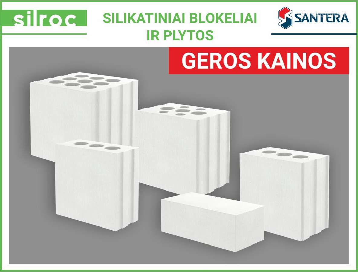 Silikatiniai blokeliai ir plytos "Silroc" - Skelbiu.lt