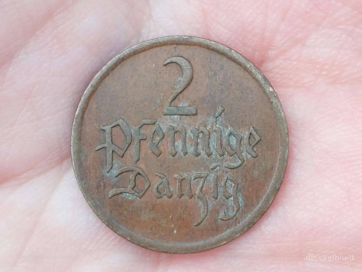 Danzig 2 pfennige 1923 - Skelbiu.lt