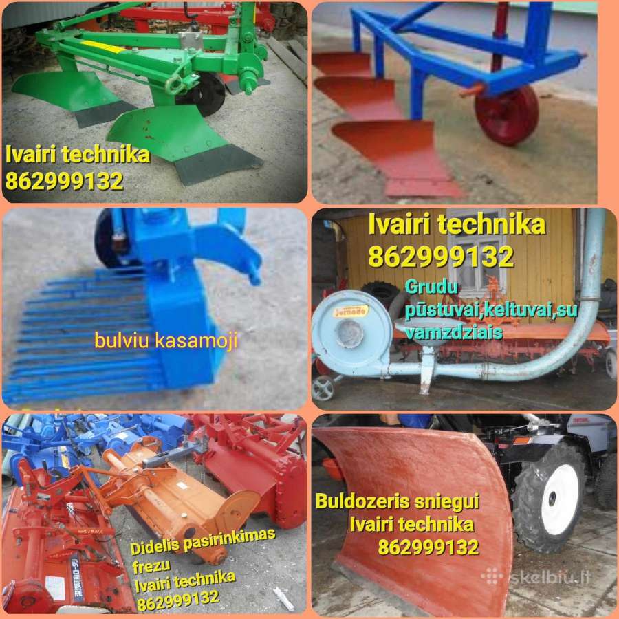 Traktoriukai Mini Ivairus Frezos Plugai Mini Trakt - Skelbiu.lt