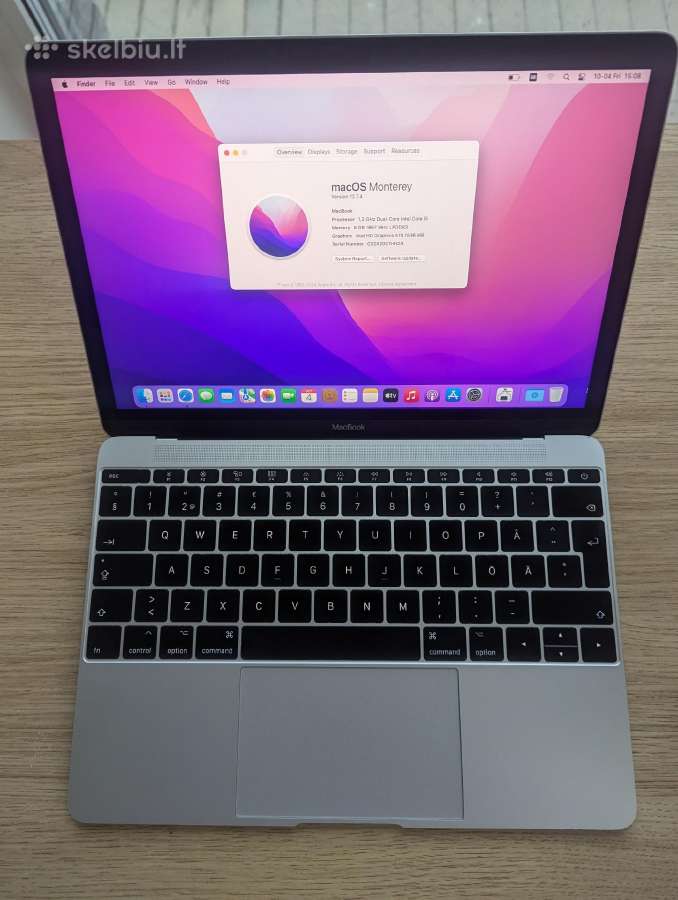 MacBook 12 i5 512gb 8gb 2017 - Skelbiu.lt