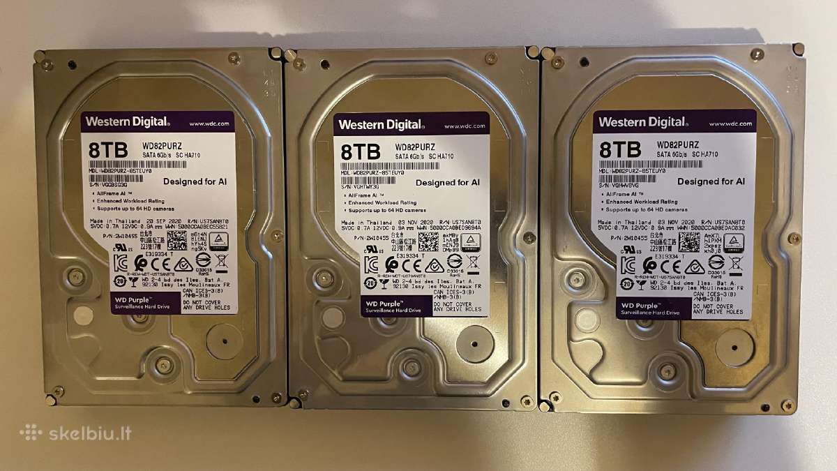 Western Digital Wd Purple 8tb HDD Wd82purz - Skelbiu.lt