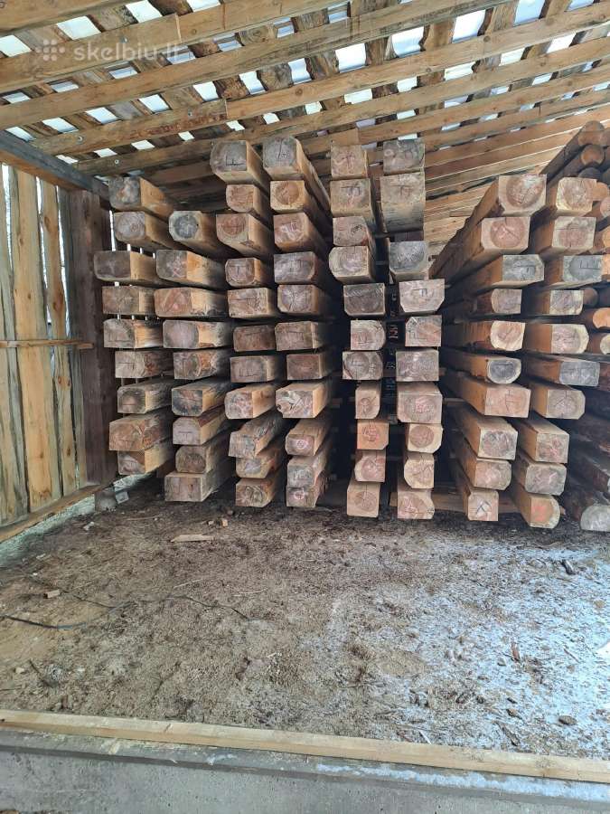 Parduodami 93 kub.m. džiovintų rąstų namo statybai - Skelbiu.lt