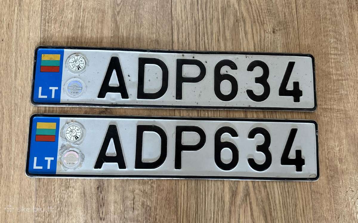 Valstybiniai numeriai su Lt vėliava - Skelbiu.lt