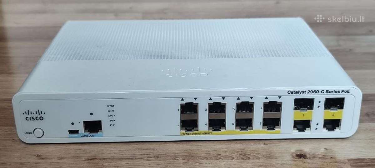 Cisco Switch Catalyst 2960-c Poe nofans - Skelbiu.lt