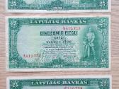 Latvijos banknotai Latai - Skelbiu.lt
