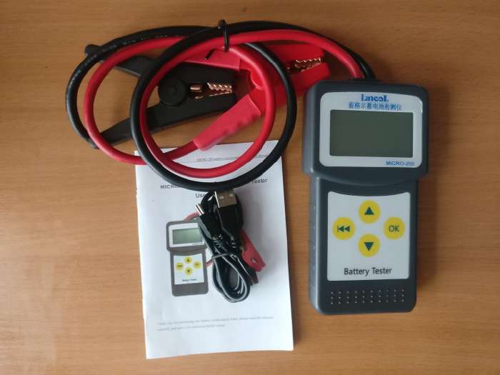 Akumuliatorių matuoklis testeris Rusų ir Anglų k. - Skelbiu.lt