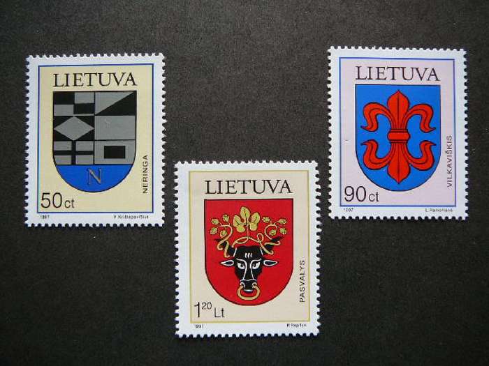Lietuva 1997 Miestu herbai svarus lit652s - Skelbiu.lt