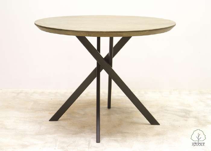 Apvalus stalas, ąžuolinis valgomojo stalas - Skelbiu.lt