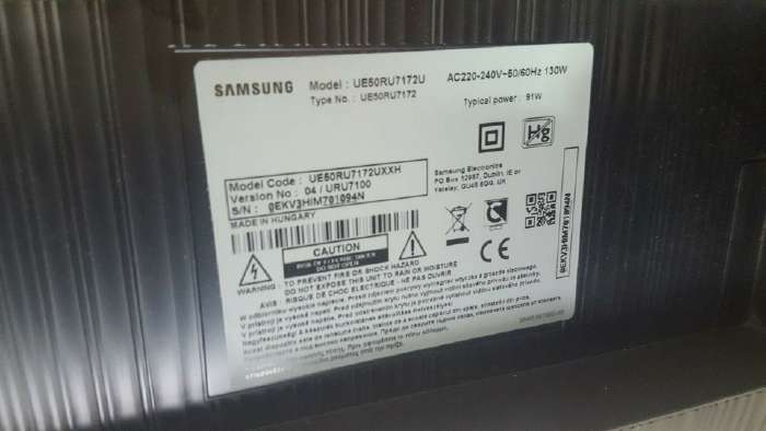 Samsung smart Ue50ru7172u (garsiakalbiai) - Skelbiu.lt