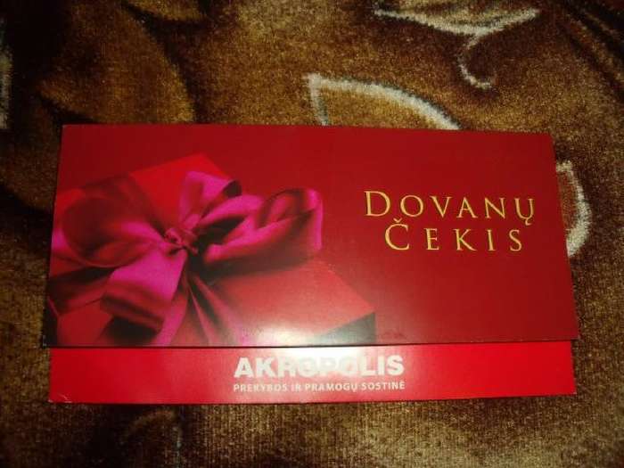 Akropolio dovanu kortele, kupona ar ceki - Skelbiu.lt