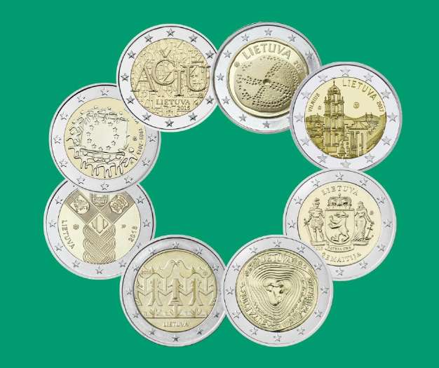 Lb 2 eurų proginės monetos (ritinėliai) - Skelbiu.lt