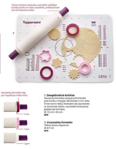 Tupperware kočėlo komplektas su kilimėliu - Skelbiu.lt