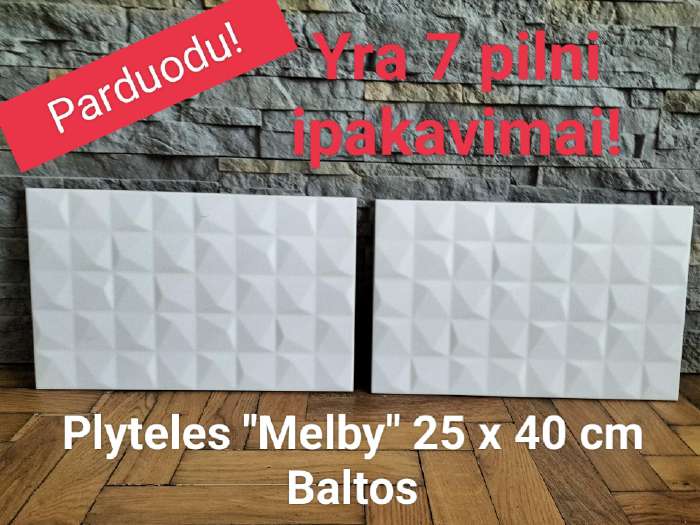 Plyteles Pigiai! 25 x 40cm. Yra Baltos ir Juodos. - Skelbiu.lt