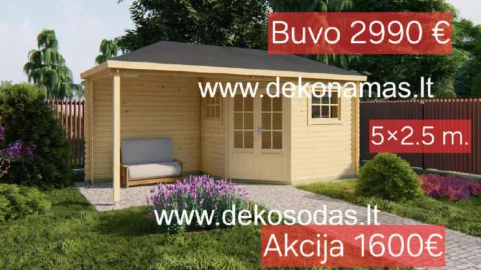 Medinė pavesinė 5x2.5 Akcija turime sandelyje - Skelbiu.lt