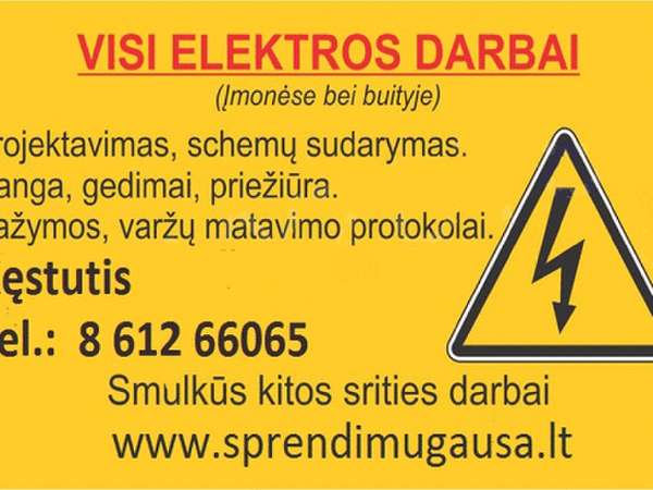 rangovo aktas elektros darbai skelbimai - Skelbiu.lt