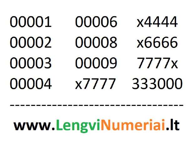 grazus lengvi numeriai skelbimai - Skelbiu.lt
