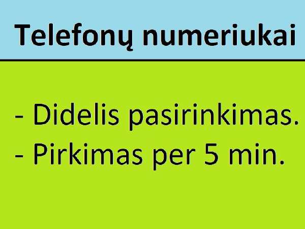 777 numeriai skelbimai - Skelbiu.lt