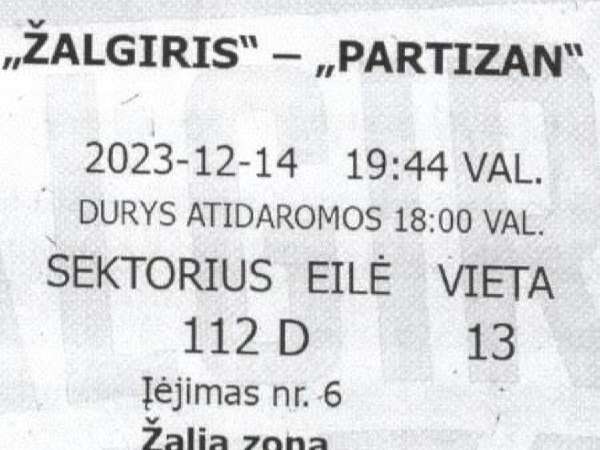 zalgiris bilietai skelbimai - Skelbiu.lt