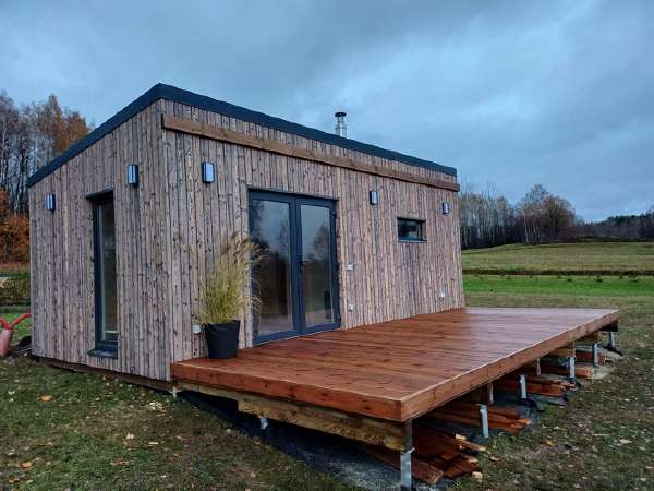Rąstinė pirtis 6x6 m su terasa - Skelbiu.lt