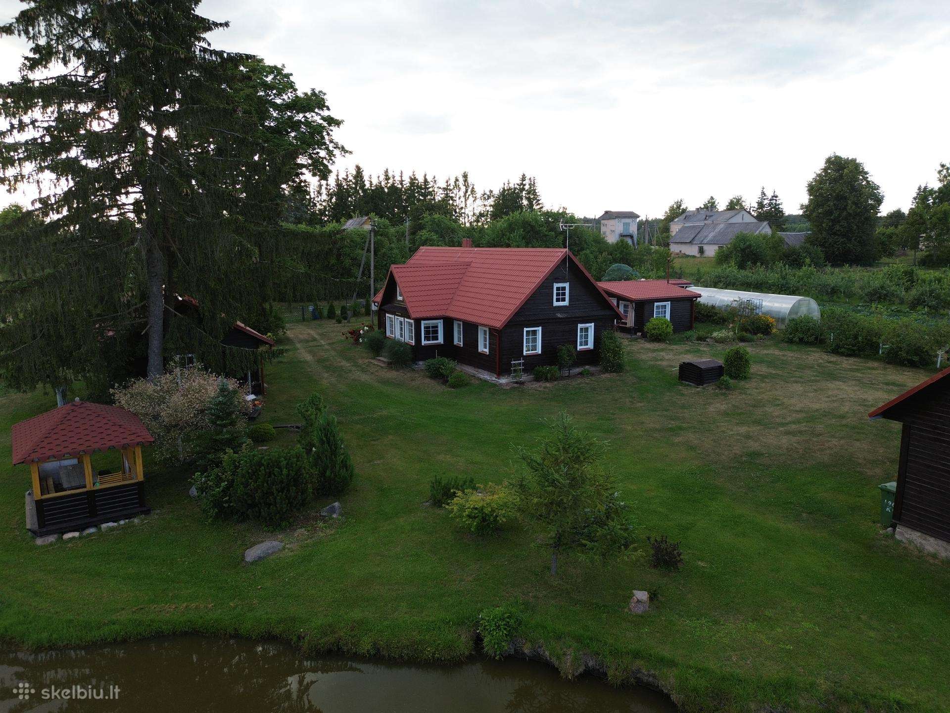 Namas, Zarasų r. Rokėnų k. Petro Gaulės g., rąstinė sodyba Nekilnojamo ...