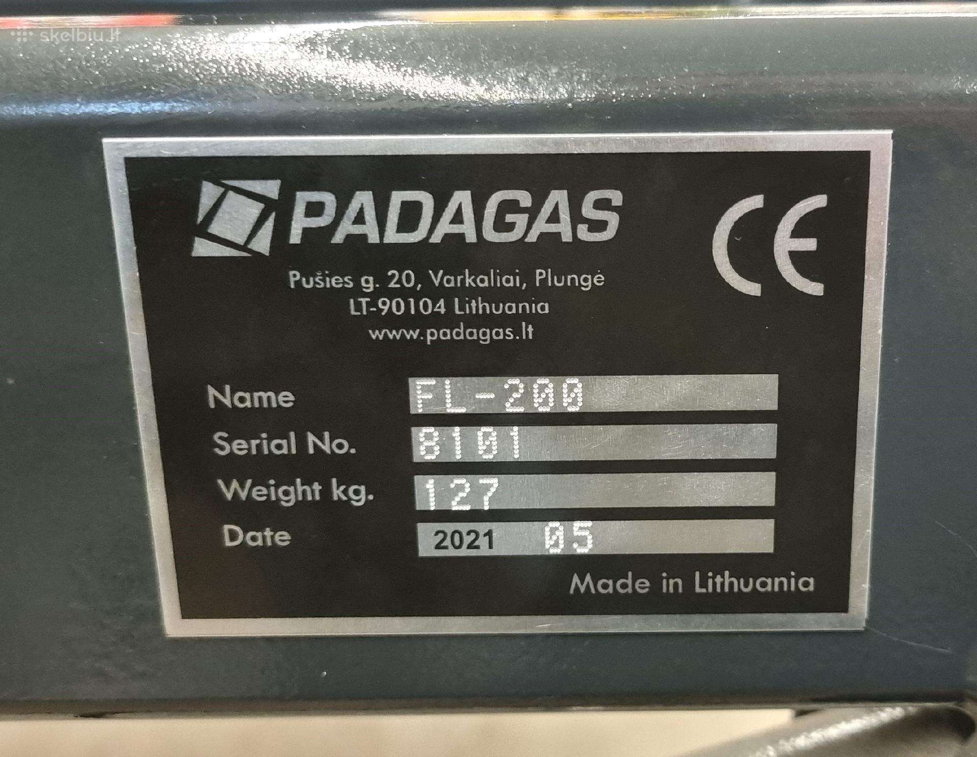 PADAGAS FL-200, krautuvai, keltuvai 2021 m., | A27271257