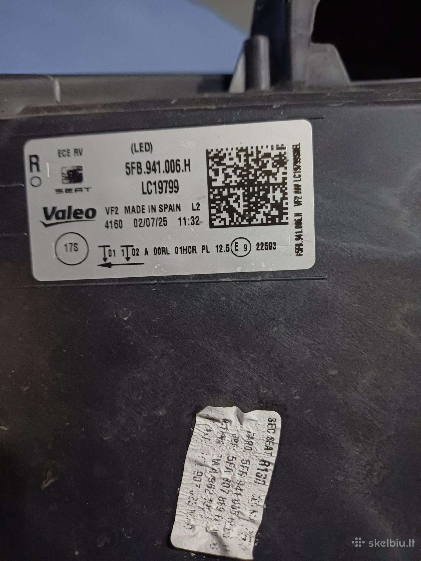 Seat Leon žibintai, lemputės 2025 m., | A29828350